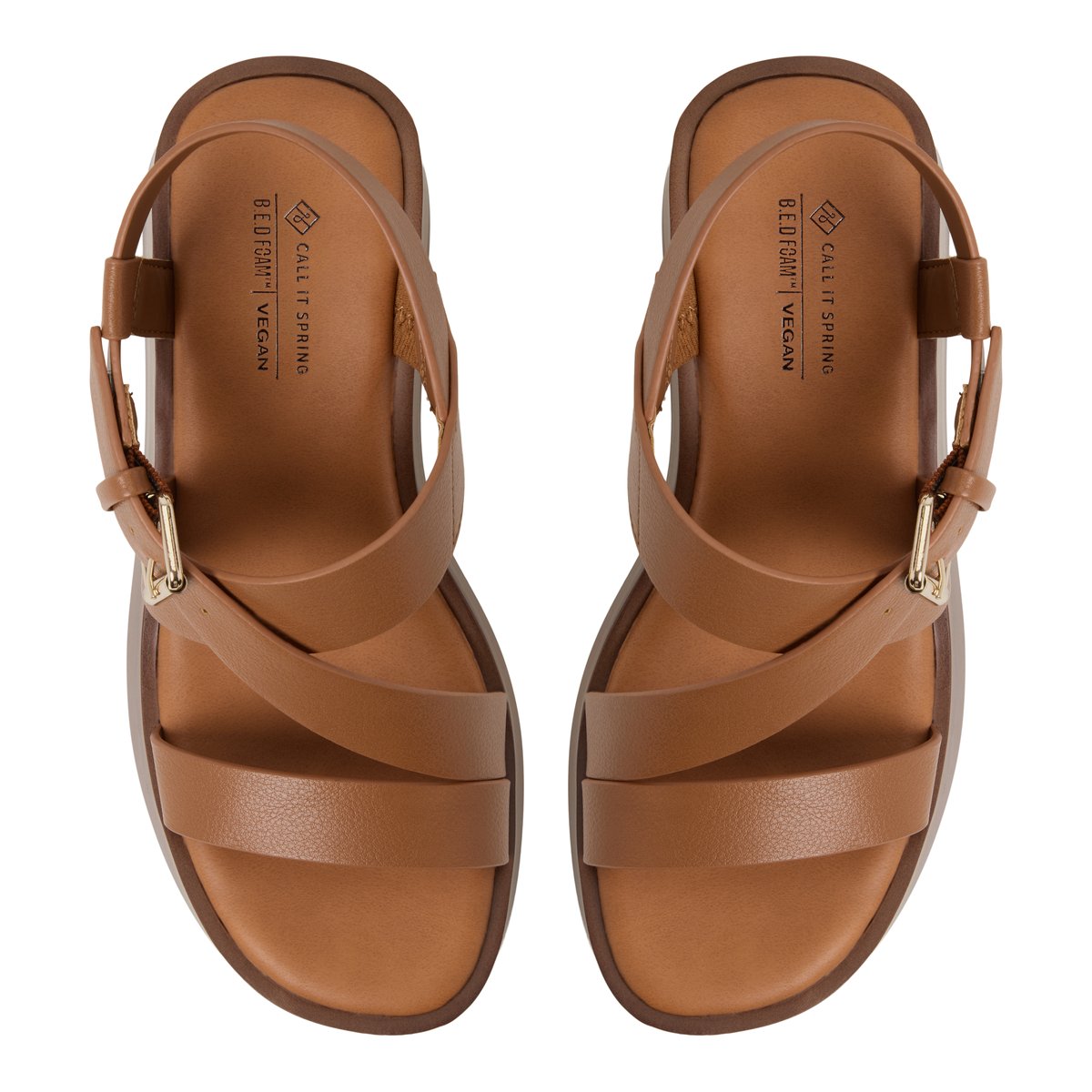 Teigan Cognac Women's Wedges | Call It Spring Canada